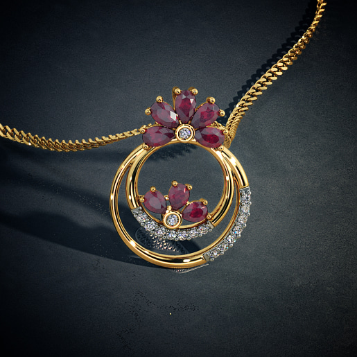 Ruby Pendants - Buy 100+ Ruby Pendant Designs Online in India 2020 ...