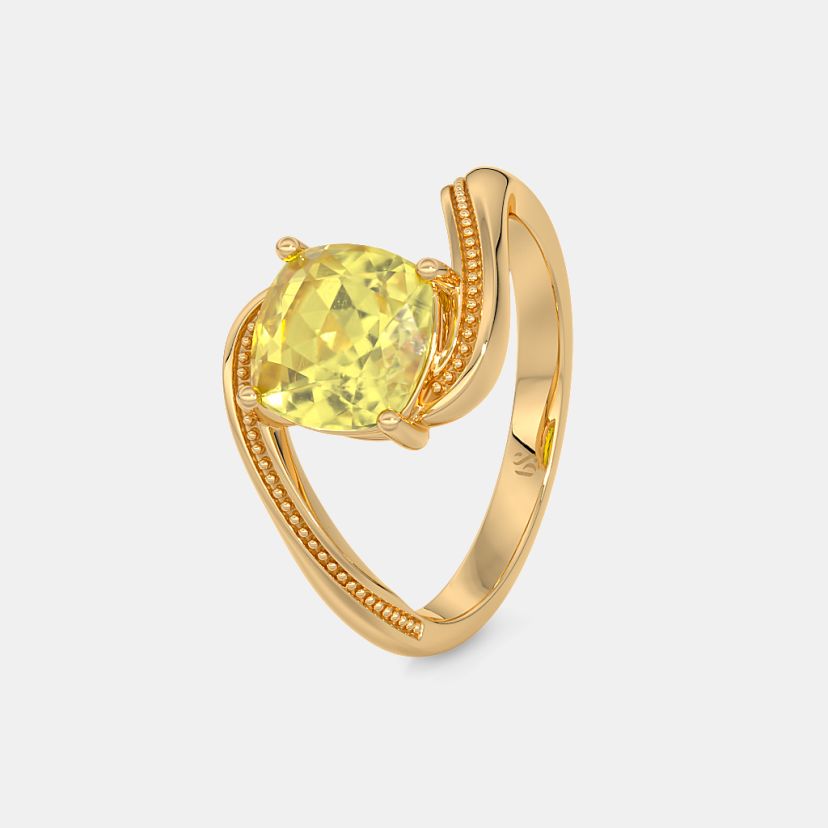 pukhraj stone ring