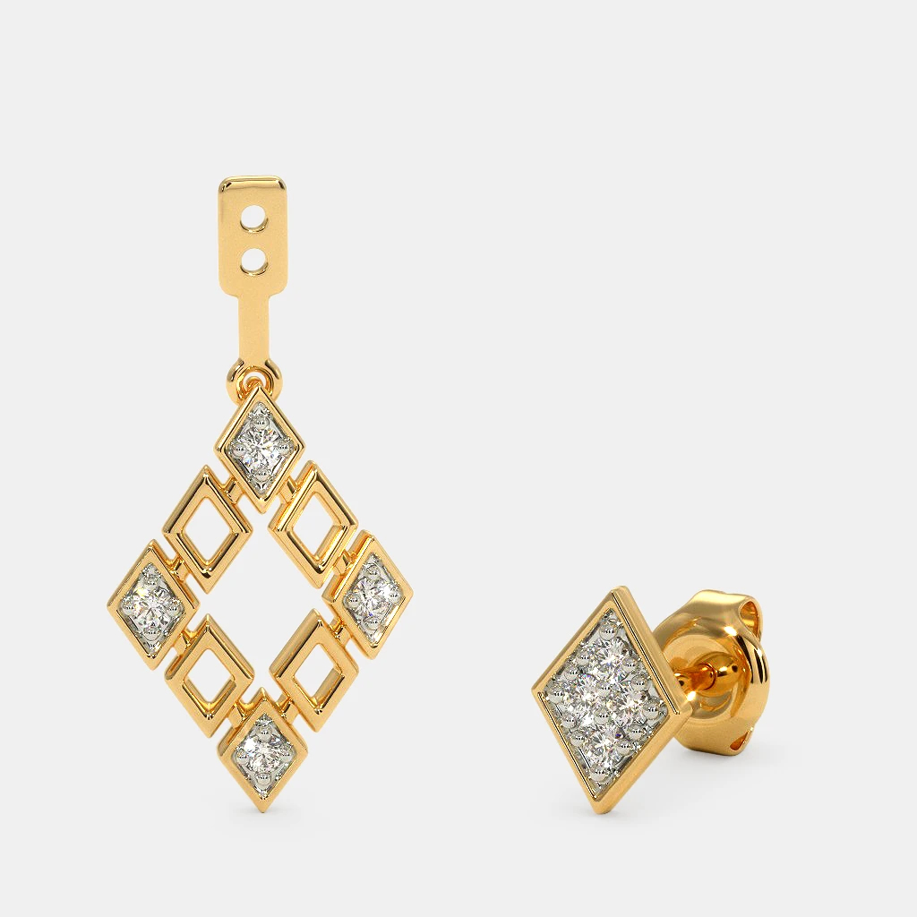 The Pamella Multiwearable Stud Earrings | BlueStone.com