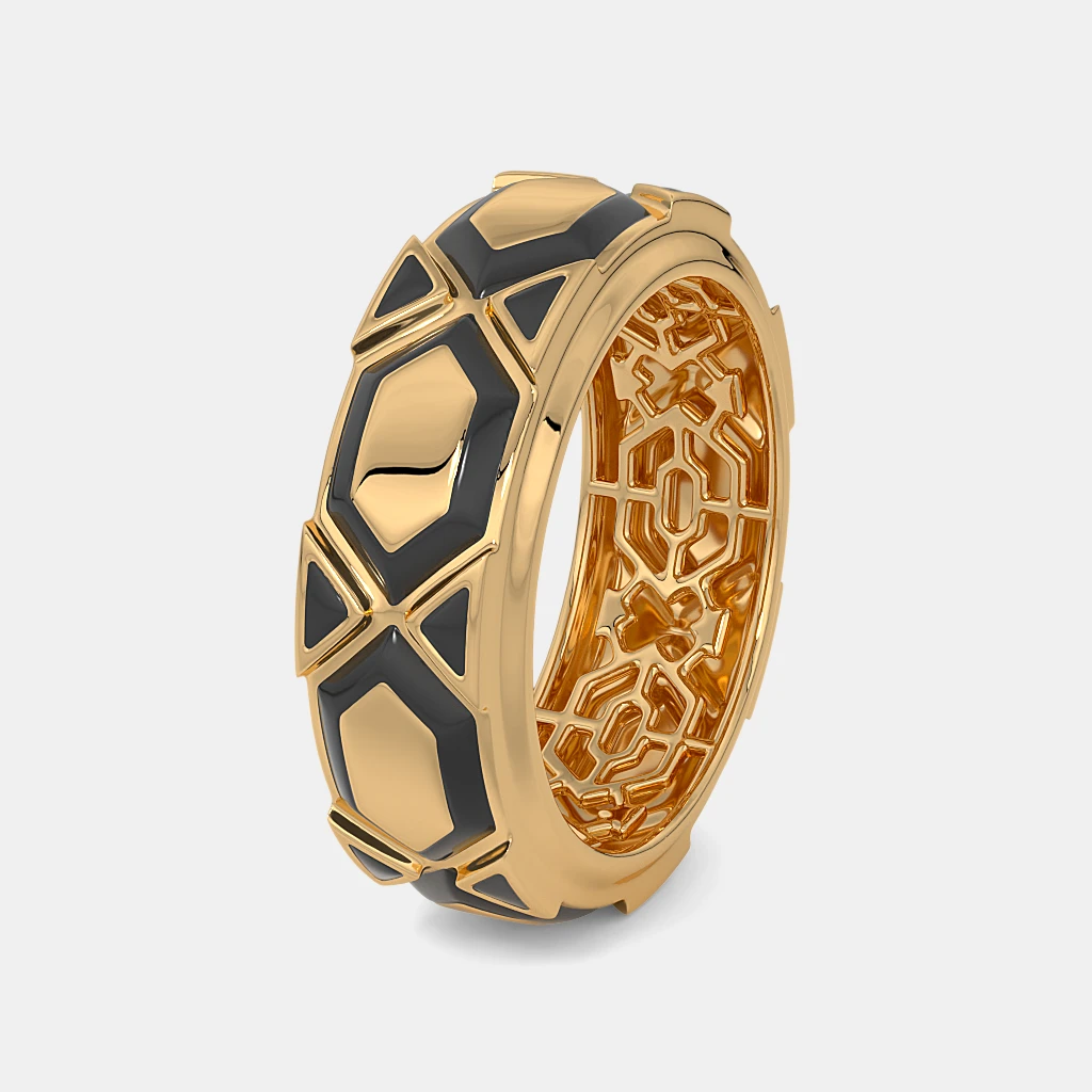 The Geo Frame Band Ring For Him | BlueStone.com