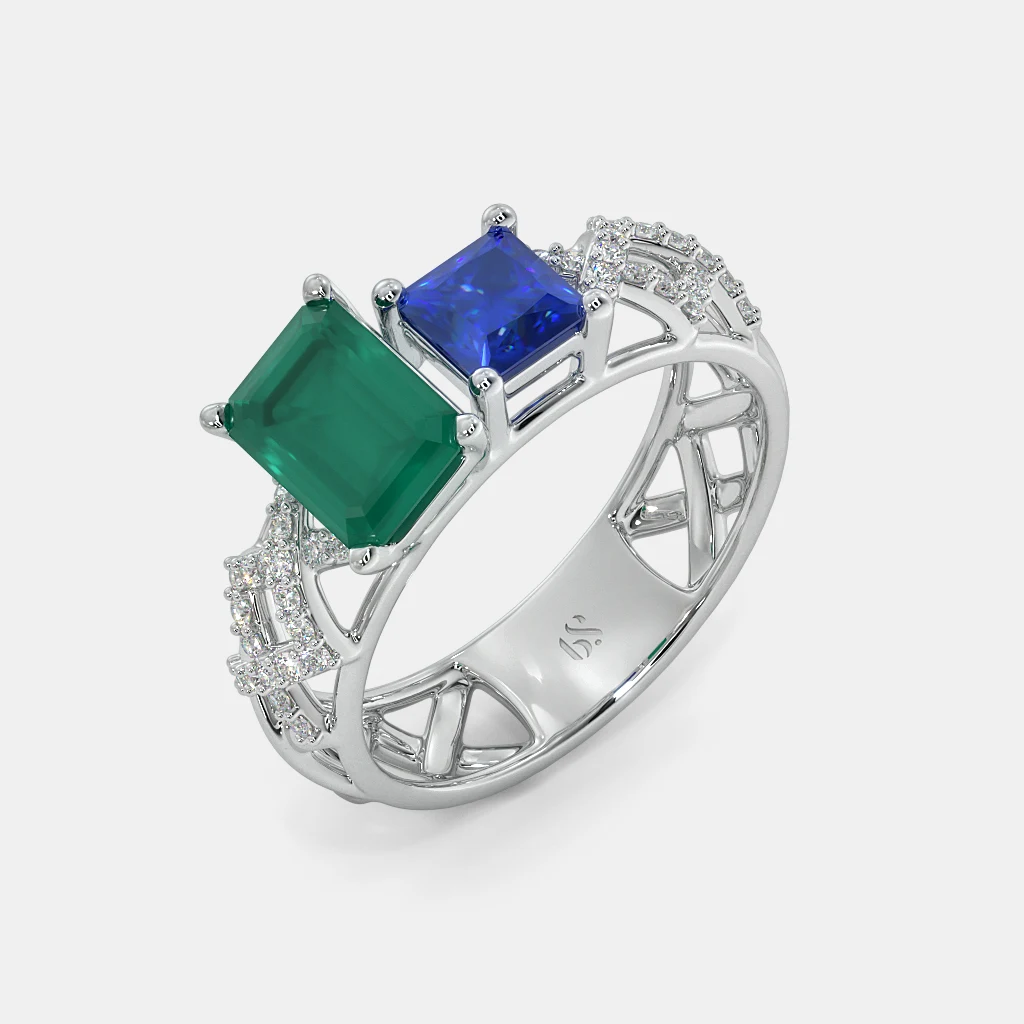 Buy Blue Sapphire Rings Designs Online | BlueStone.com - India's #1 ...