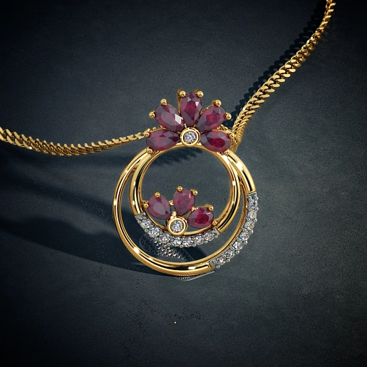 Buy 50+ Ruby Pendants Designs Online | BlueStone.com - India's #1 ...